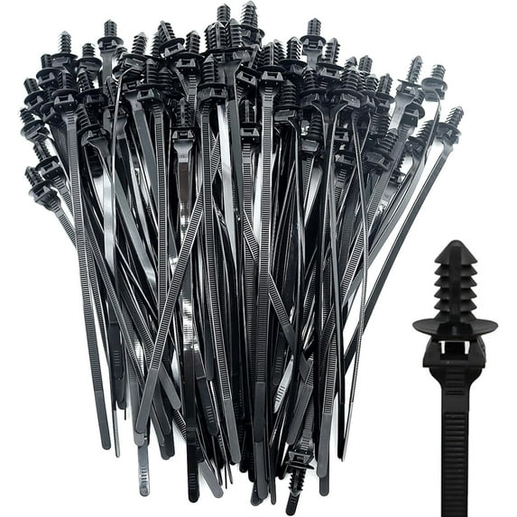 PHYSUN-Push Mount Cable Zip Ties 8.3 Inch, Automotive Zip Ties with ...