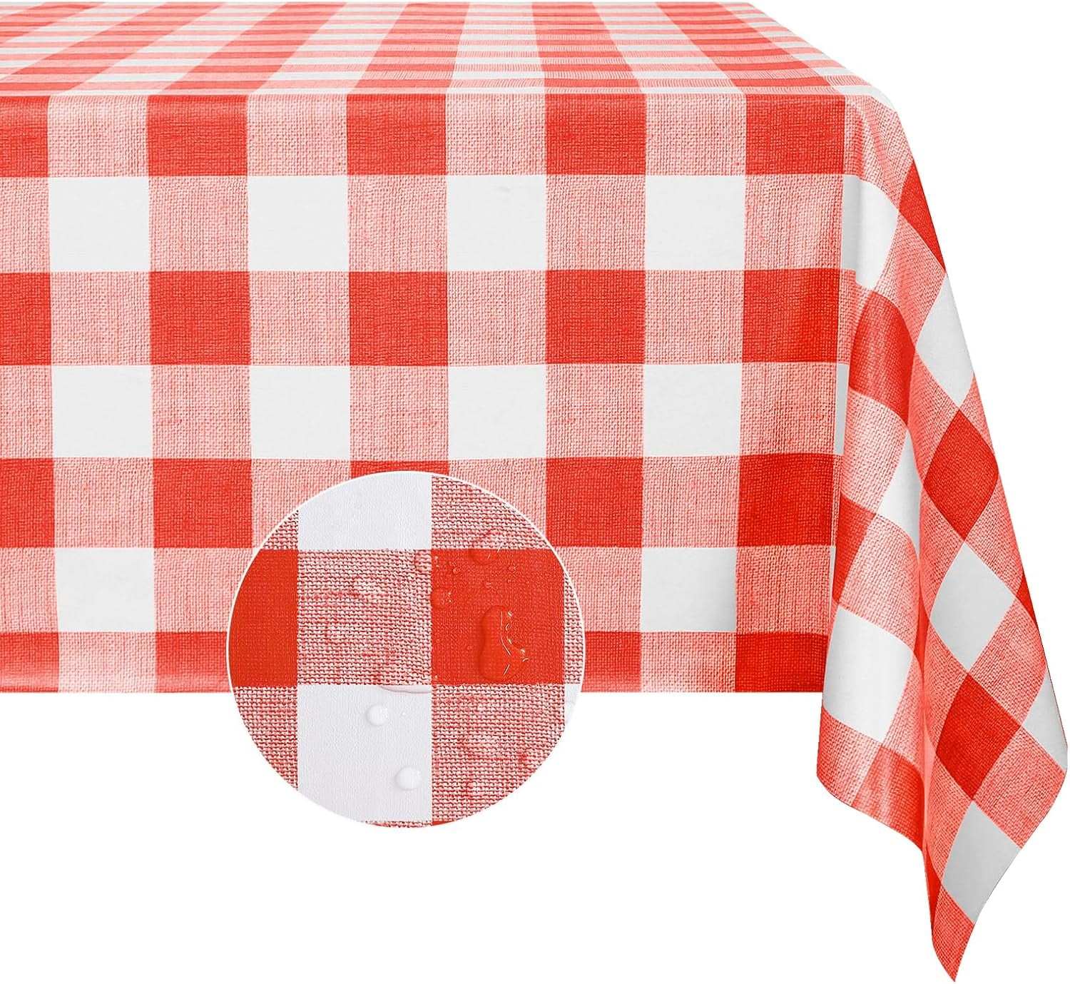 PHYSUN-Rectangle Plastic Tablecloth, 100% Waterproof Oil-Proof ...