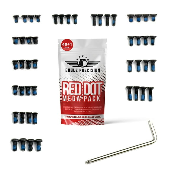 PHYSUN-Red Dot Mega Pack | 48 Pcs of M3, M4#6-32 Screws: 6mm, 8mm, 10mm ...