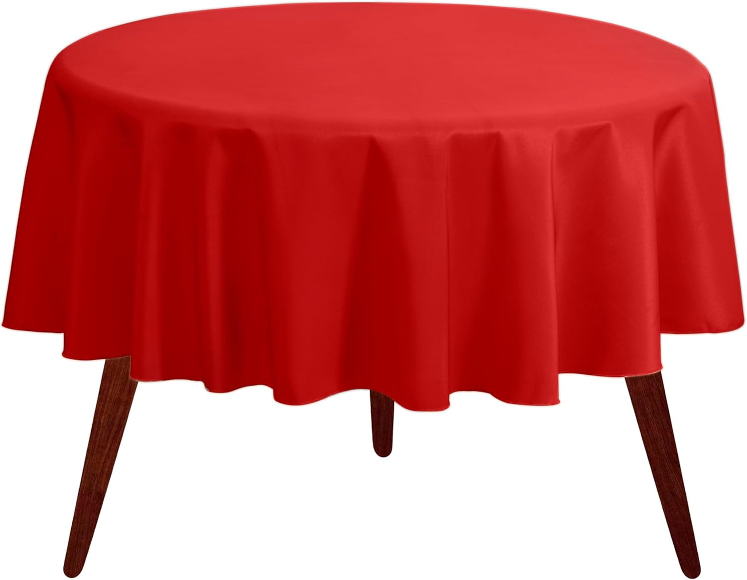 PHYSUN-Round Tablecloth - 108 Inch Red Round Table Cloth for 48 to 72 ...