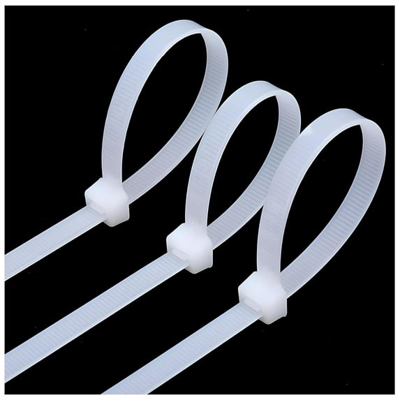 PHYSUN-Small Zip Ties 12 inches White (100 pcs) PA66 thick UV Resistant ...