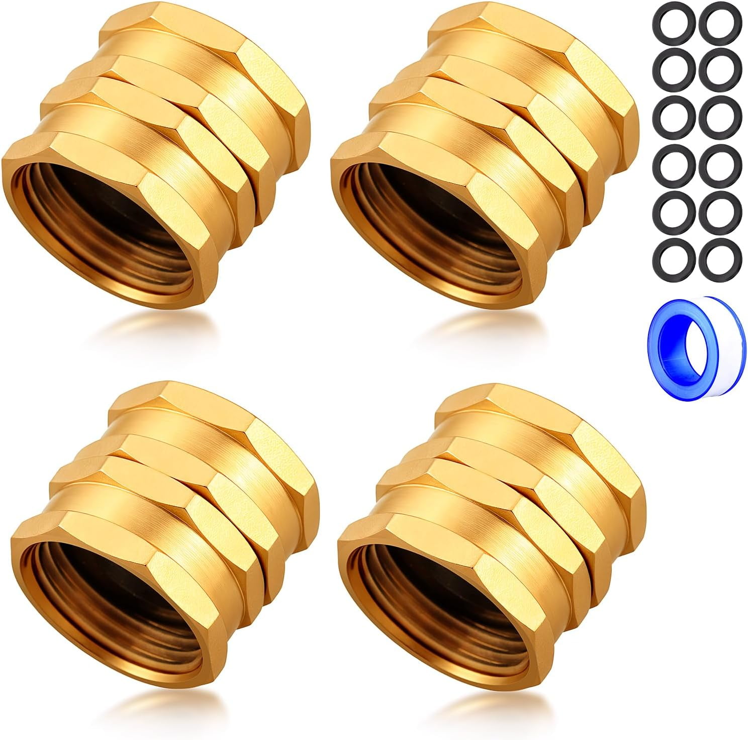 PHYSUN-Solid Brass Garden Hose Fittings Female Connectors Adapter Heavy ...