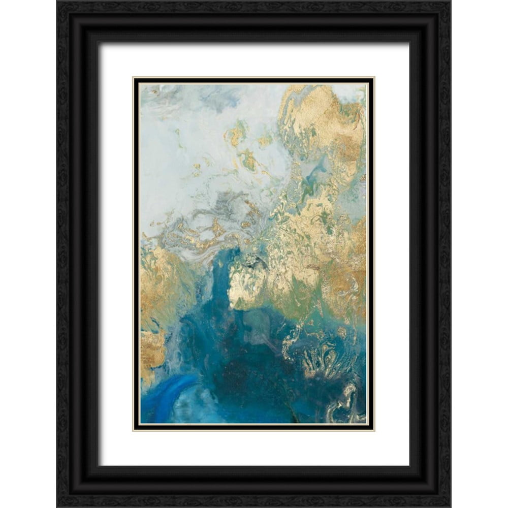 PI Galerie 11x14 Black Ornate Wood Framed with Double Matting Museum ...