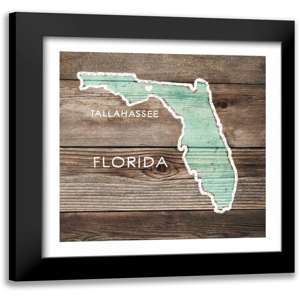 PI Galerie 15x15 Black Modern Framed Museum Art Print Titled - Florida ...
