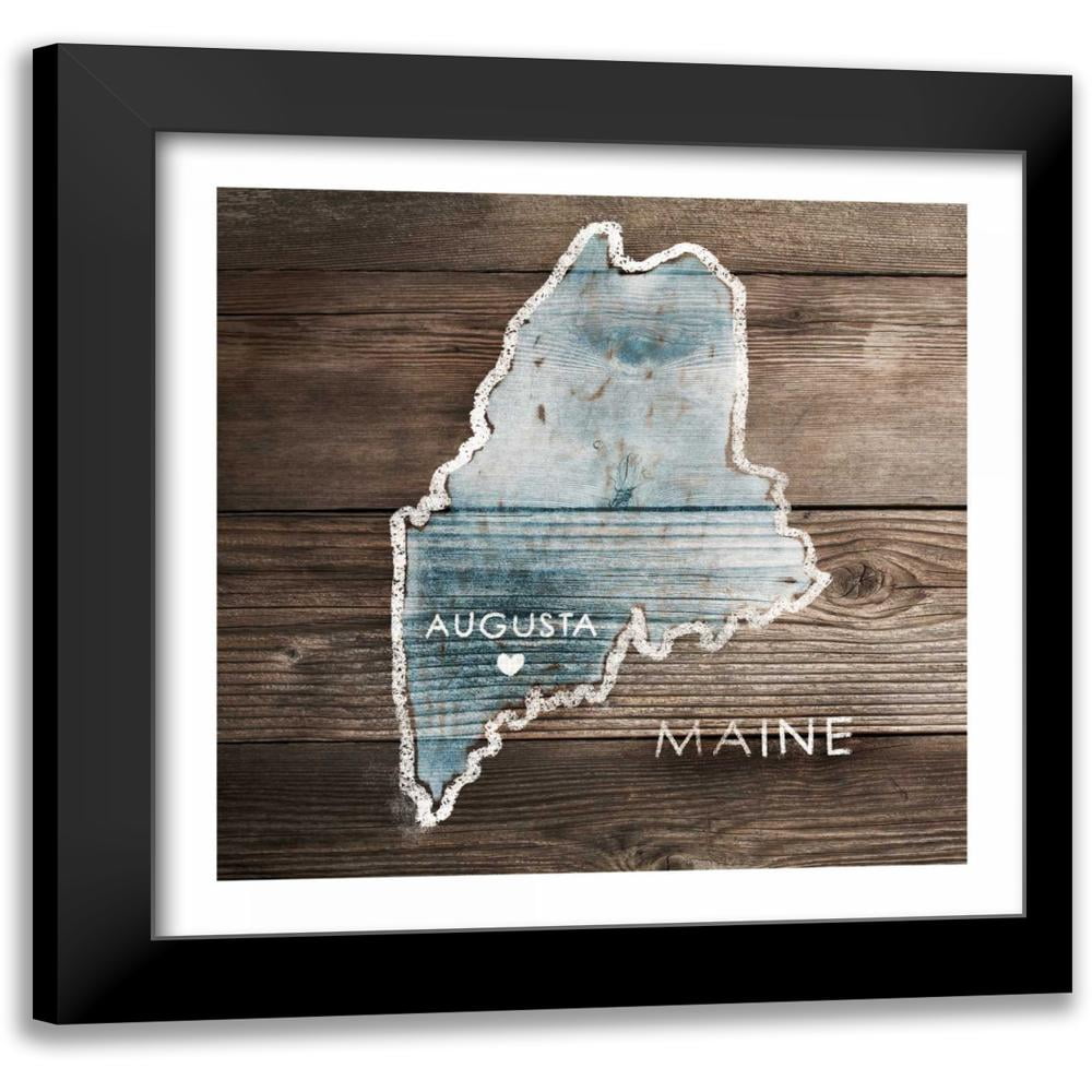 PI Galerie 20x20 Black Modern Framed Museum Art Print Titled - Maine ...