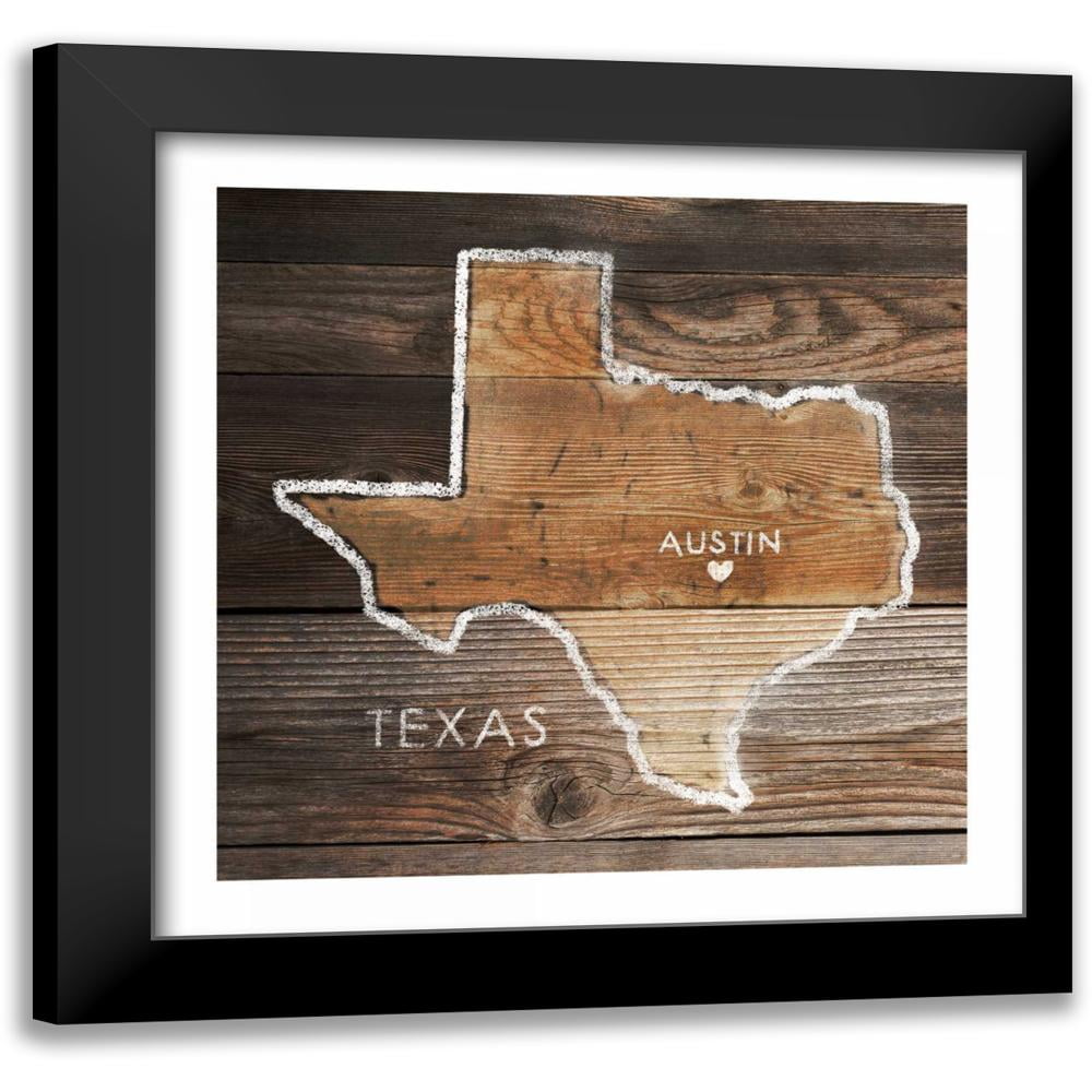 PI Galerie 20x20 Black Modern Framed Museum Art Print Titled - Texas ...