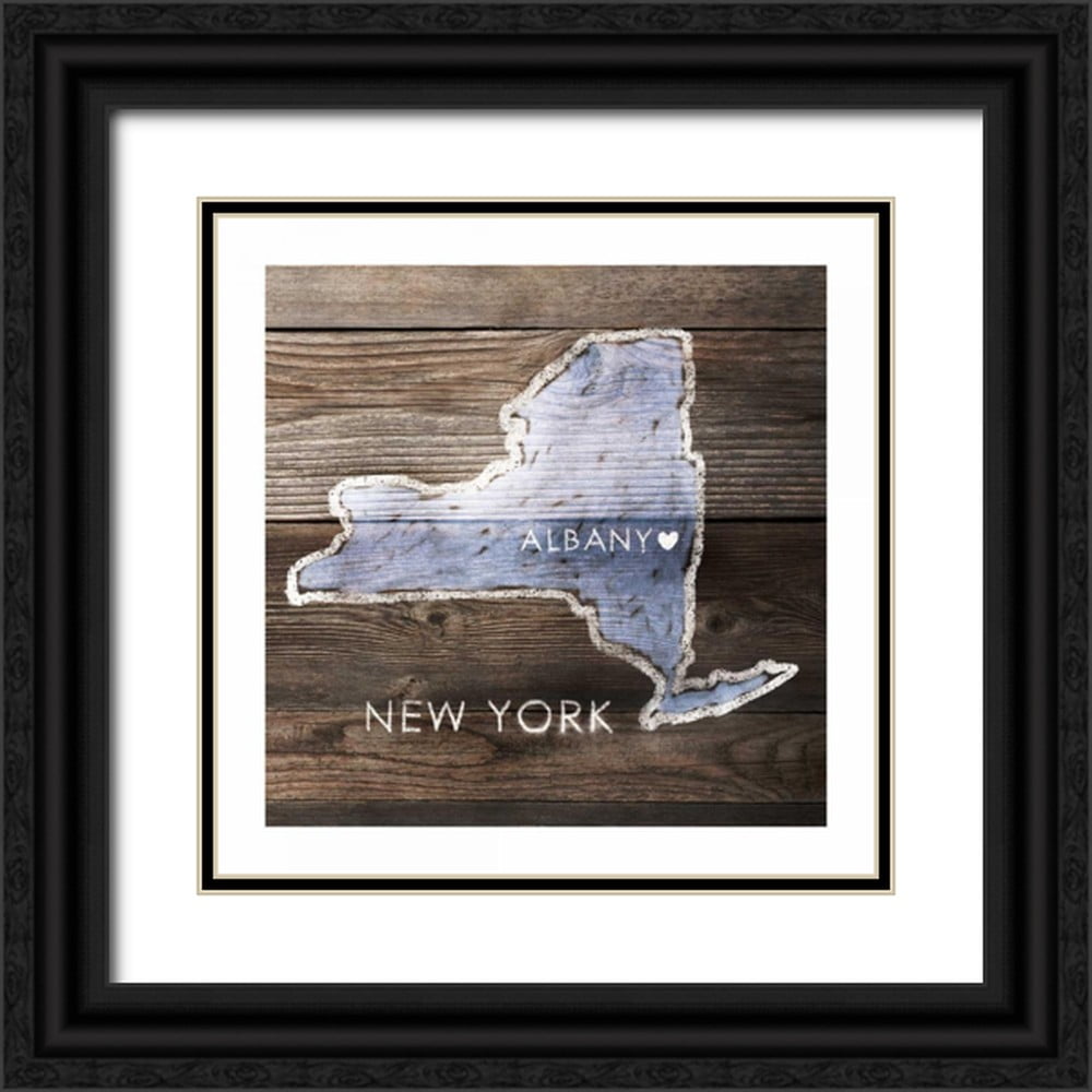 PI Galerie 20x20 Black Ornate Wood Framed with Double Matting Museum ...