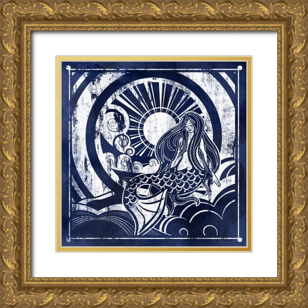 PI Galerie 20x20 Gold Ornate Wood Framed with Double Matting Museum Art ...