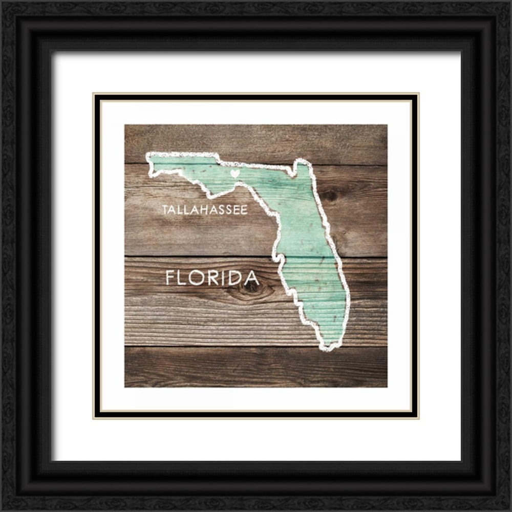 PI Galerie 26x26 Black Ornate Wood Framed with Double Matting Museum ...