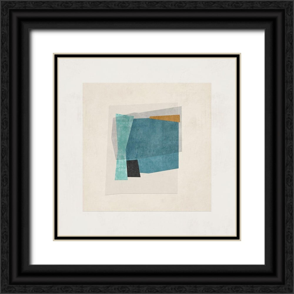 PI Studio 12x12 Black Ornate Wood Framed with Double Matting Museum Art ...