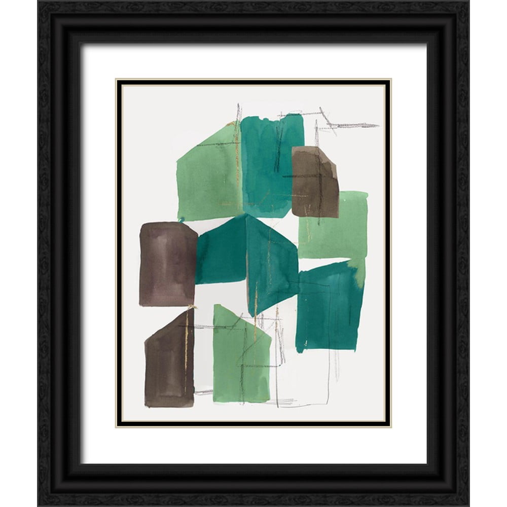 PI Studio 12x14 Black Ornate Wood Framed with Double Matting Museum Art ...