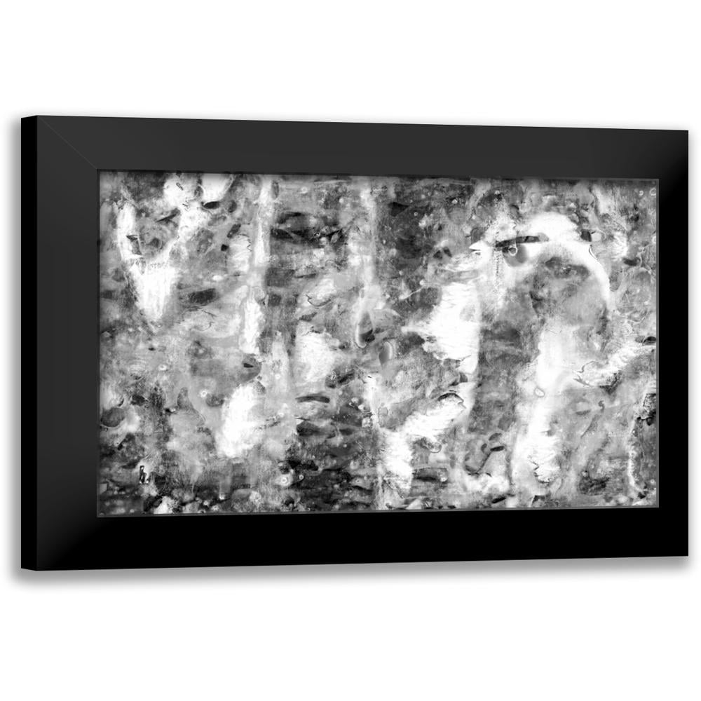 PI Studio 14x11 Black Modern Framed Museum Art Print Titled - Black and White Abstract III ...