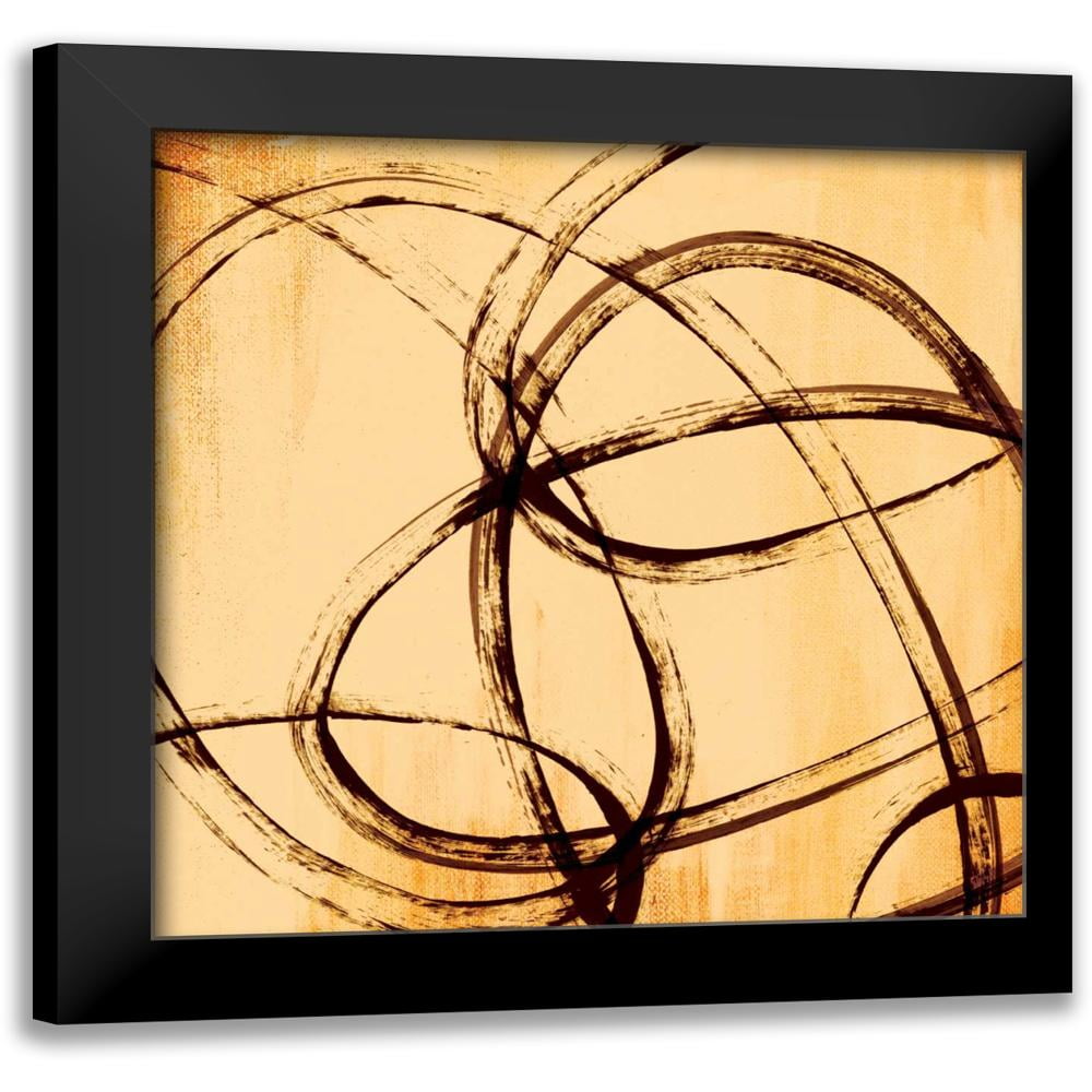 PI Studio 15x15 Black Modern Framed Museum Art Print Titled - Loopy III ...