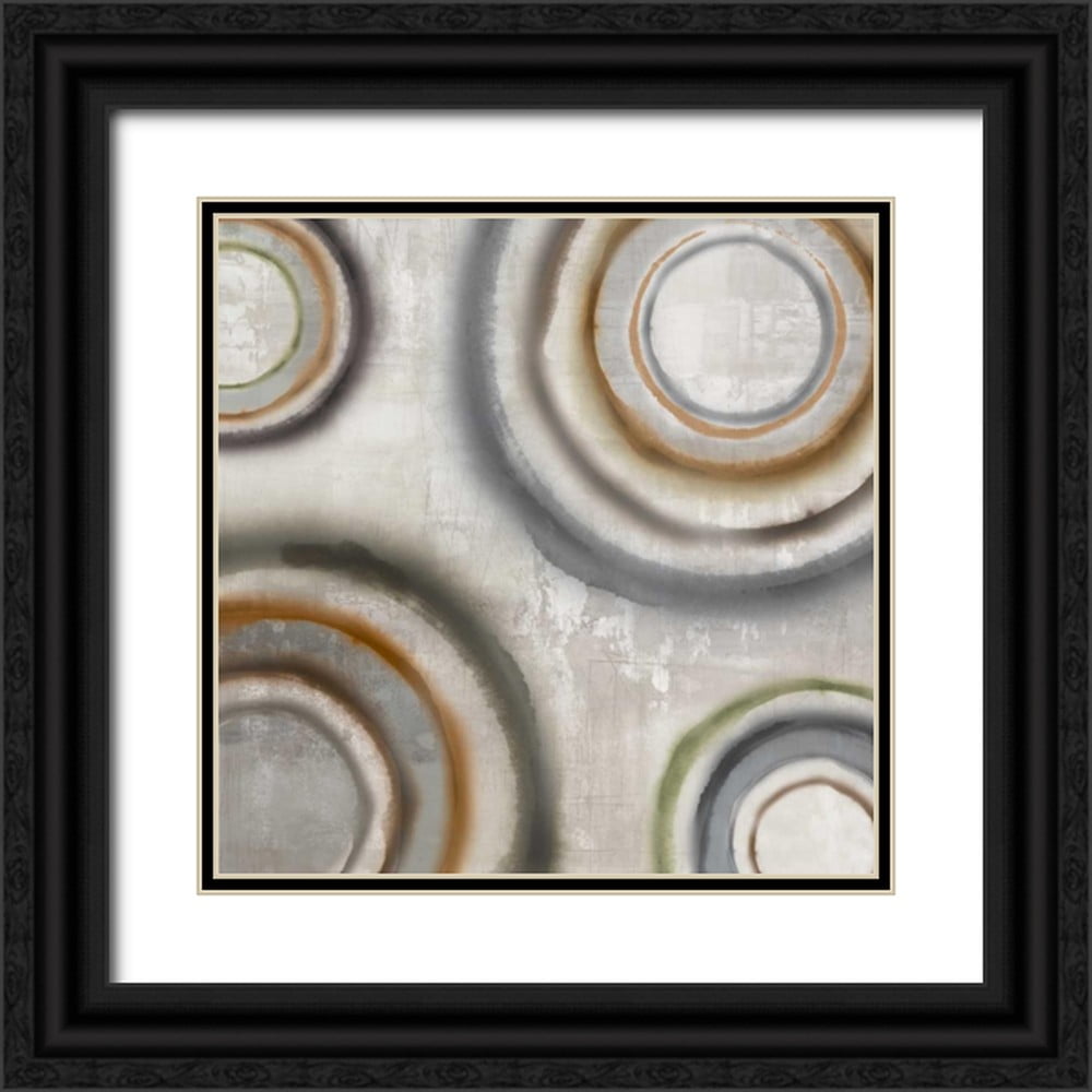 PI Studio 15x15 Black Ornate Wood Framed with Double Matting Museum Art ...