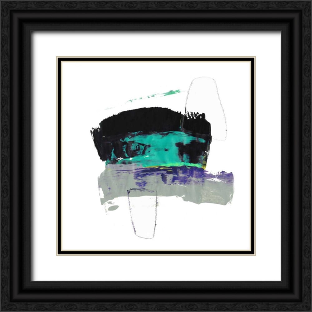 PI Studio 15x15 Black Ornate Wood Framed with Double Matting Museum Art ...