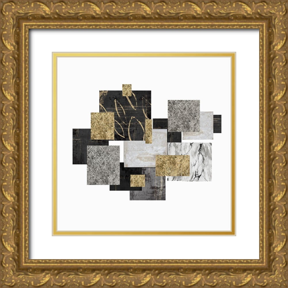 PI Studio 15x15 Gold Ornate Wood Framed with Double Matting Museum Art ...