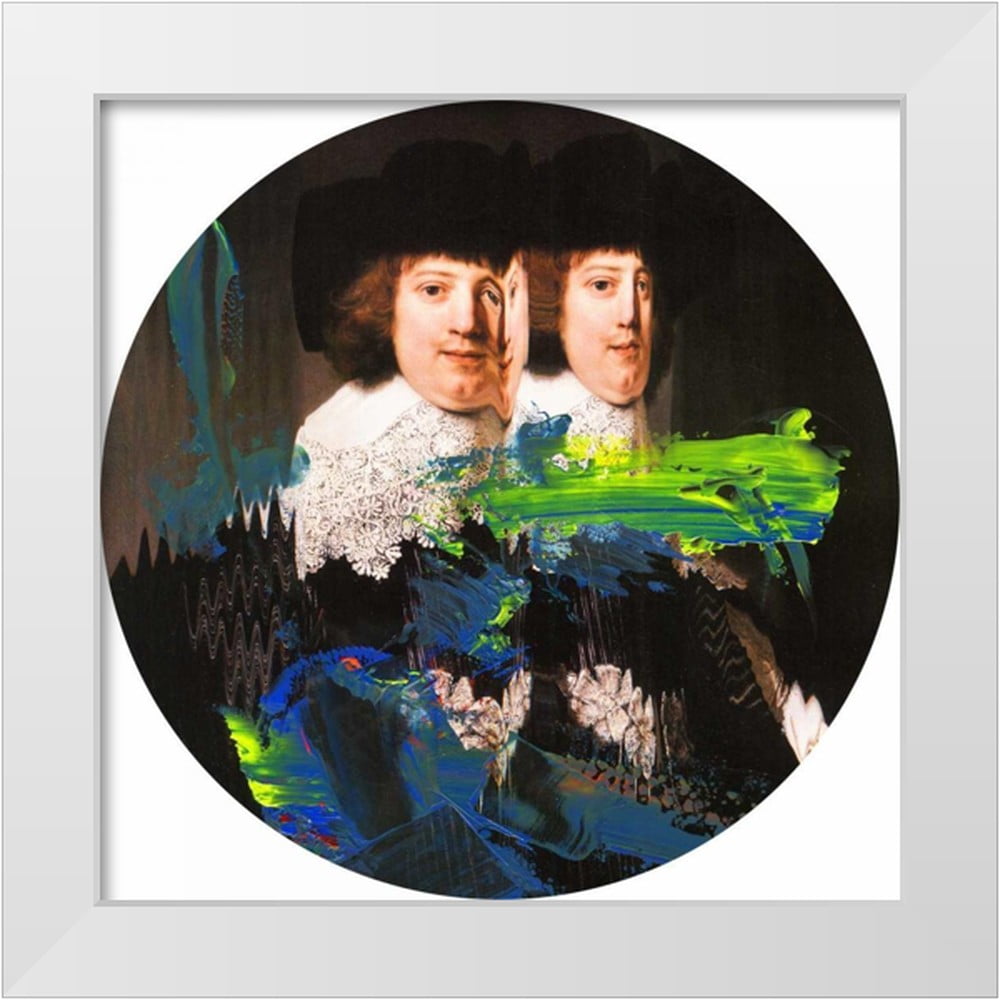 PI Studio 15x15 White Modern Wood Framed Museum Art Print Titled - Blue ...