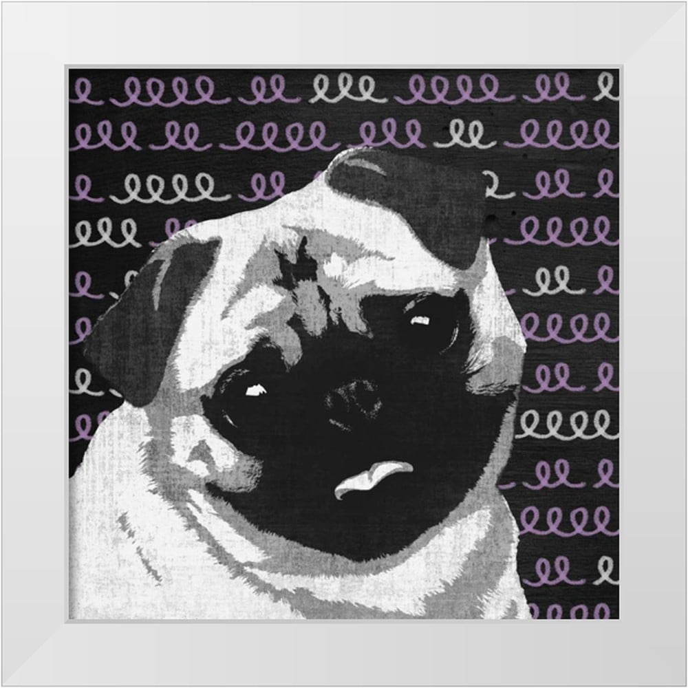 PI Studio 15x15 White Modern Wood Framed Museum Art Print Titled - Pug ...