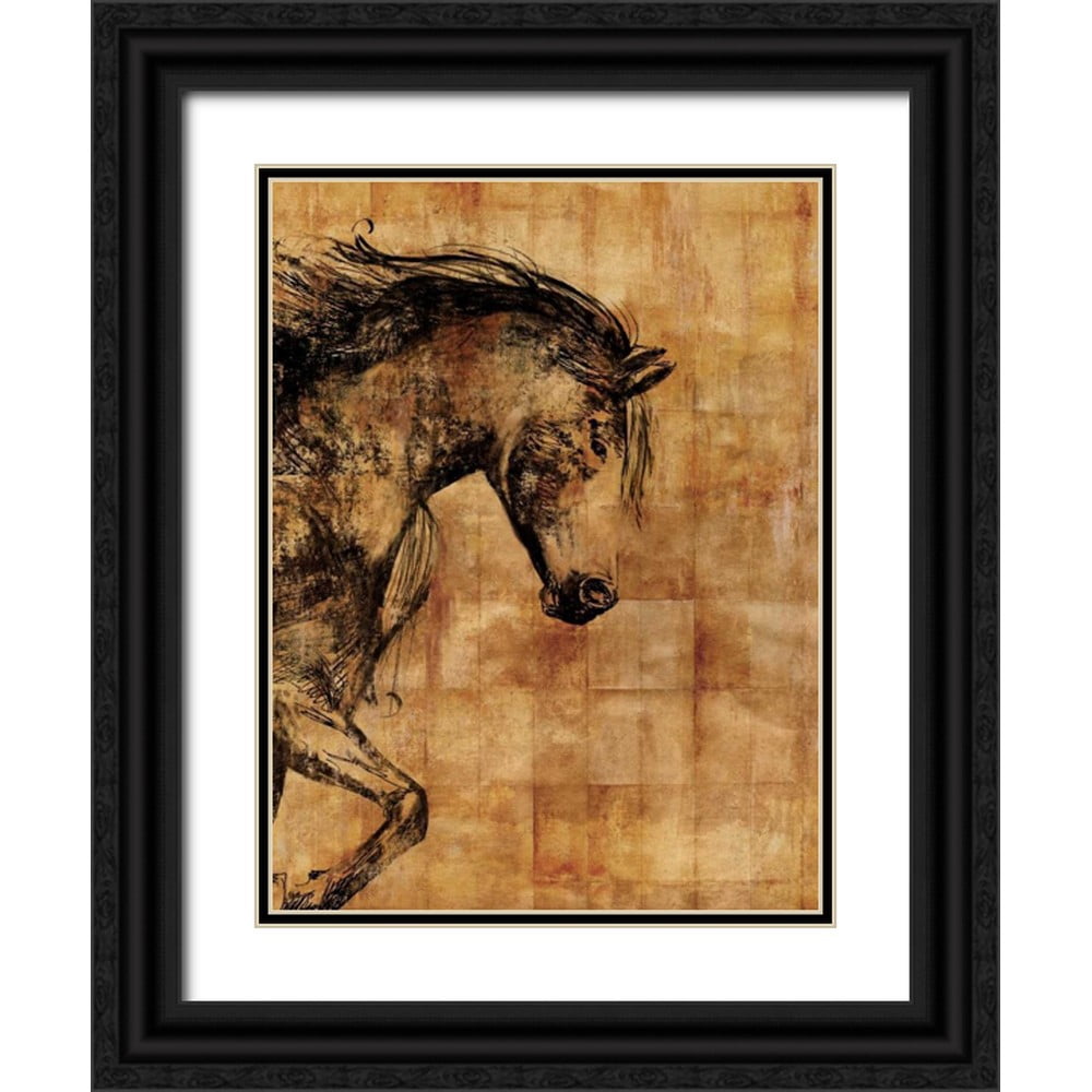 PI Studio 15x18 Black Ornate Wood Framed with Double Matting Museum Art ...