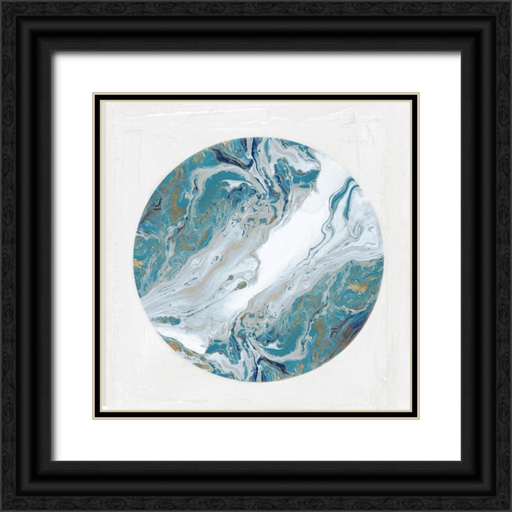 PI Studio 20x20 Black Ornate Wood Framed with Double Matting Museum Art ...