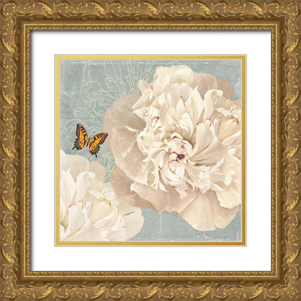 PI Studio 20x20 Gold Ornate Wood Framed with Double Matting Museum Art ...