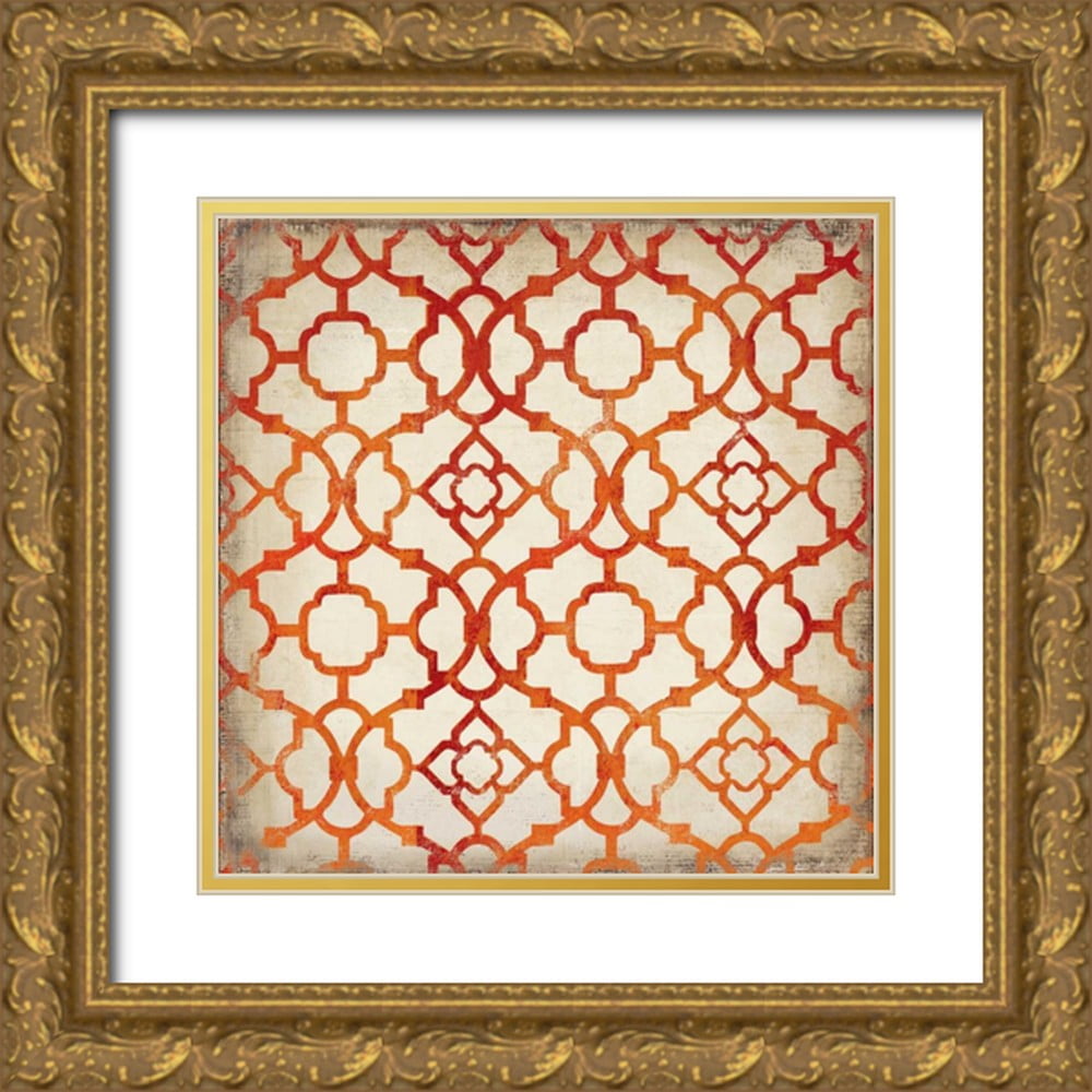 PI Studio 20x20 Gold Ornate Wood Framed with Double Matting Museum Art ...
