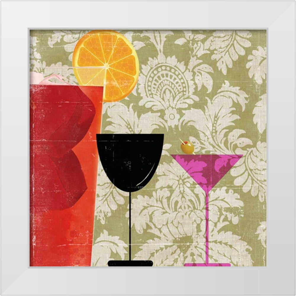 PI Studio 20x20 White Modern Wood Framed Museum Art Print Titled - Cocktail II - Walmart.com