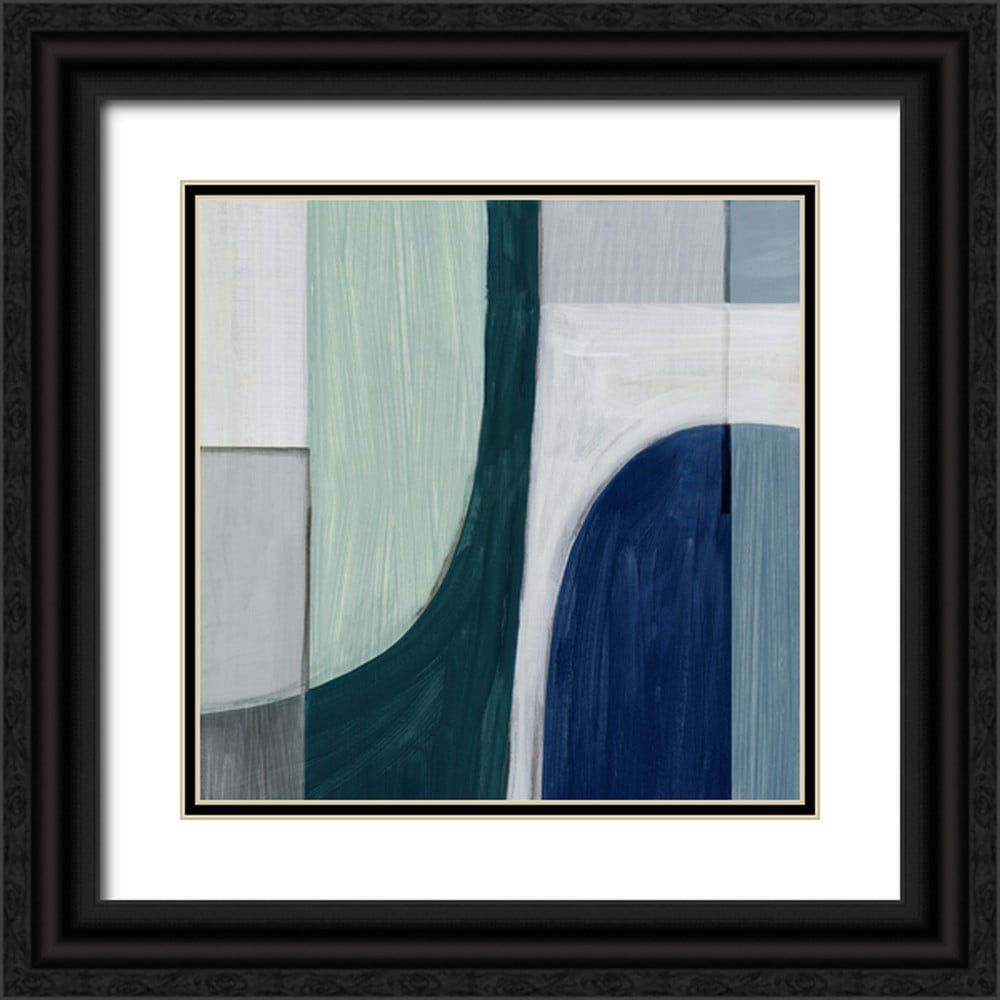 PI Studio 26x26 Black Ornate Wood Framed with Double Matting Museum Art ...