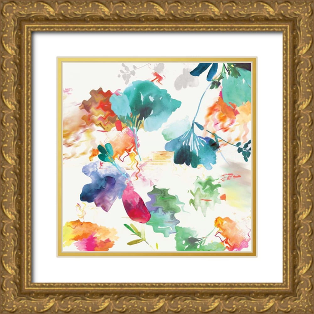 PI Studio 26x26 Gold Ornate Wood Framed with Double Matting Museum Art Print Titled - Glitchy ...