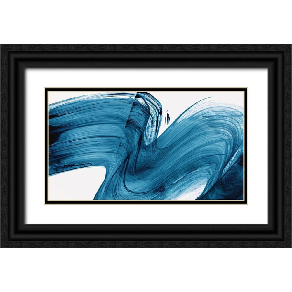 PI Studio 32x20 Black Ornate Wood Framed with Double Matting Museum Art ...