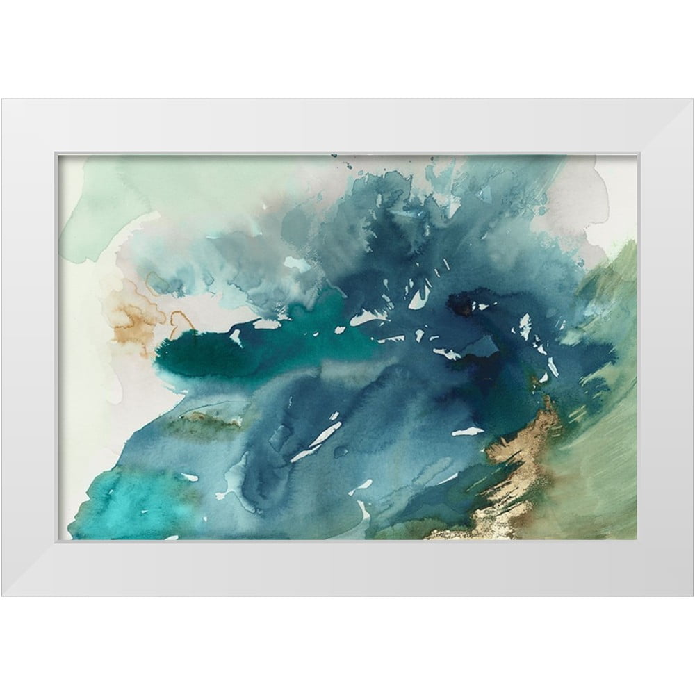 PI Studio 32x23 White Modern Wood Framed Museum Art Print Titled - Splash of Blue - Walmart.com