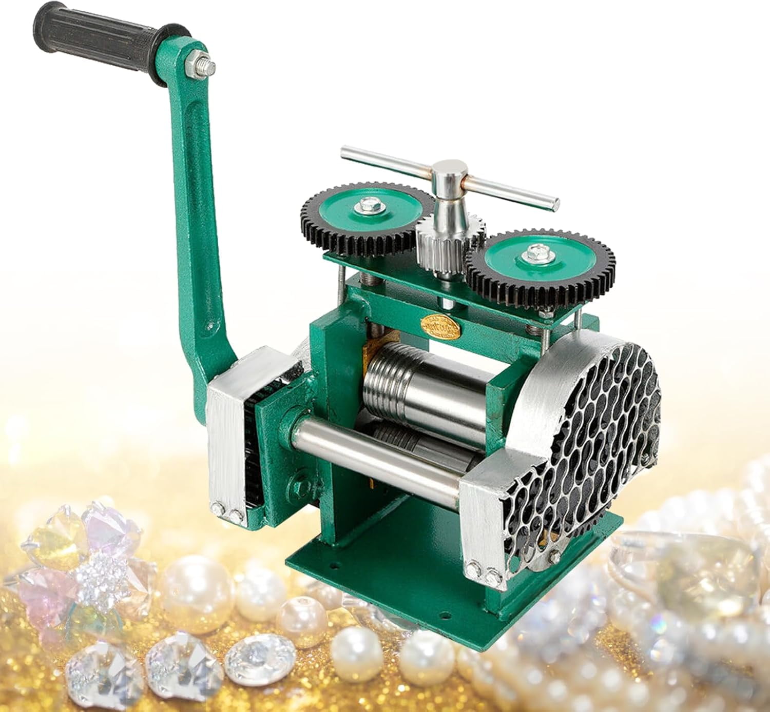 PIAOCAIYIN Manual Jewelry Rolling Mill Machine, 120mm Flat Metal Sheet ...