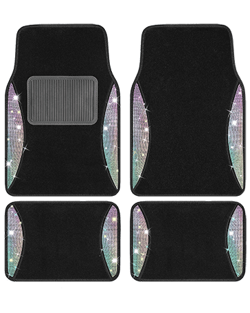 PIC AUTO Shining Rhinestones Carpet Car Floor Mats - Bling Crystal ...