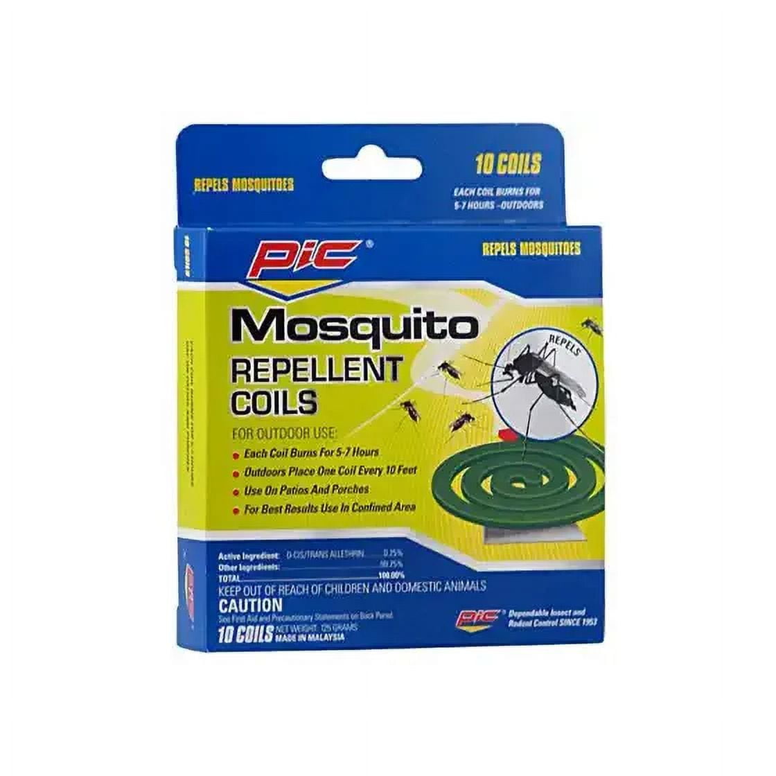 PIC Mosquito Repelling Coil, 8 Pack, Each Burns 5-7 Hours, Outdoor Use ...