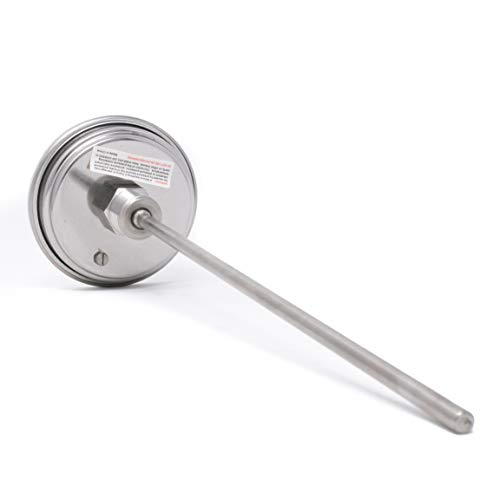 PIC Gauges B3B12-AA SS Case Bimetal Thermometer, 316 SS Stem, Back ...