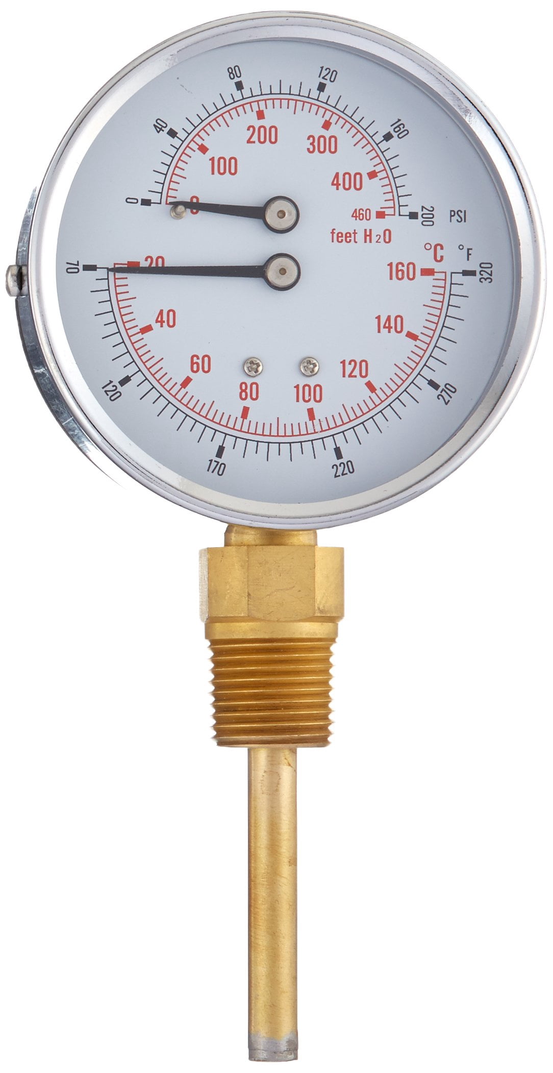 PIC Gauges TRI-HD-302L-G Bottom Mount Industrial Heavy Duty Round Dial ...
