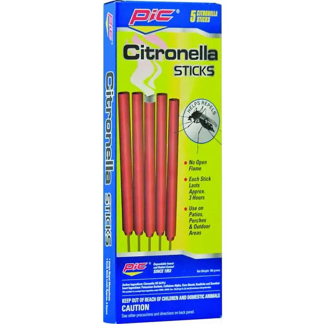 PIC MOS-STK Mosquito Repellent Sticks Pack Of 5, Each - Walmart.com