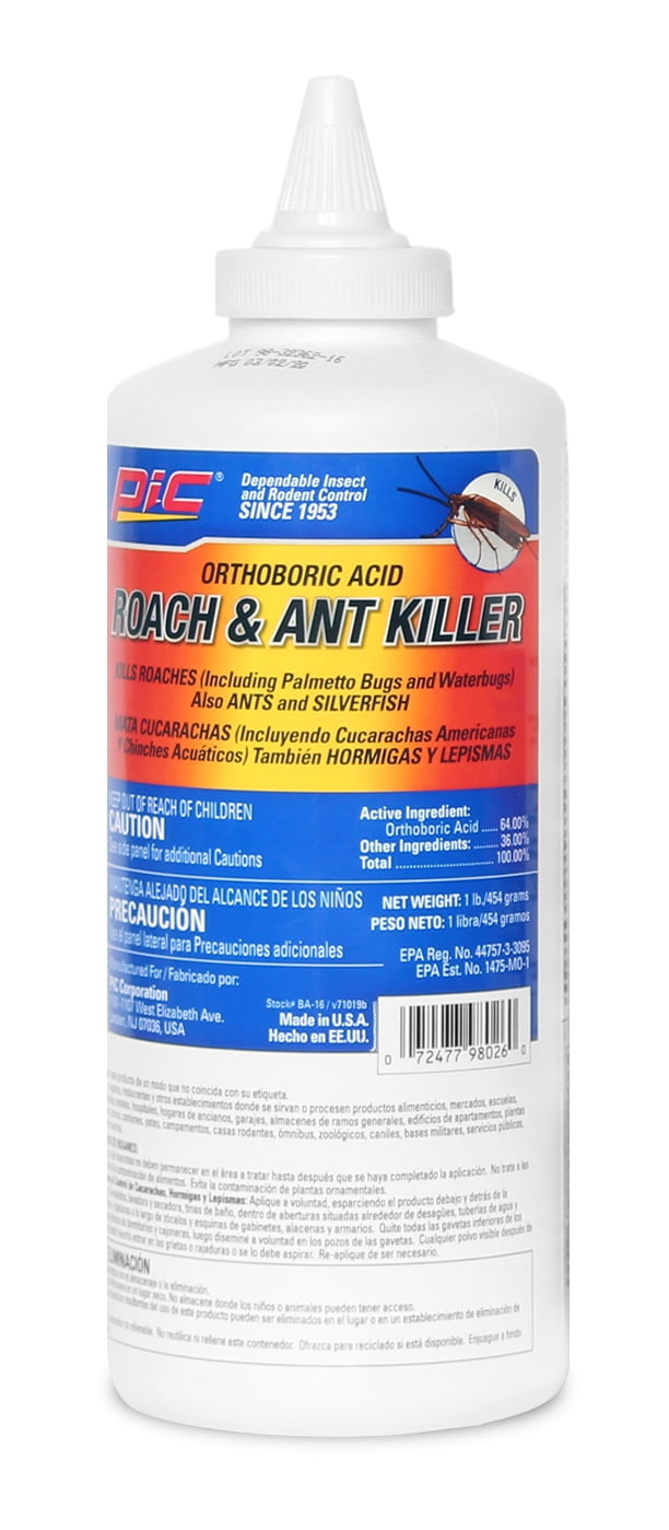 PIC Orthoboric Roach & Ant Killer, for Hard-to-Reach Areas and Surfaces ...