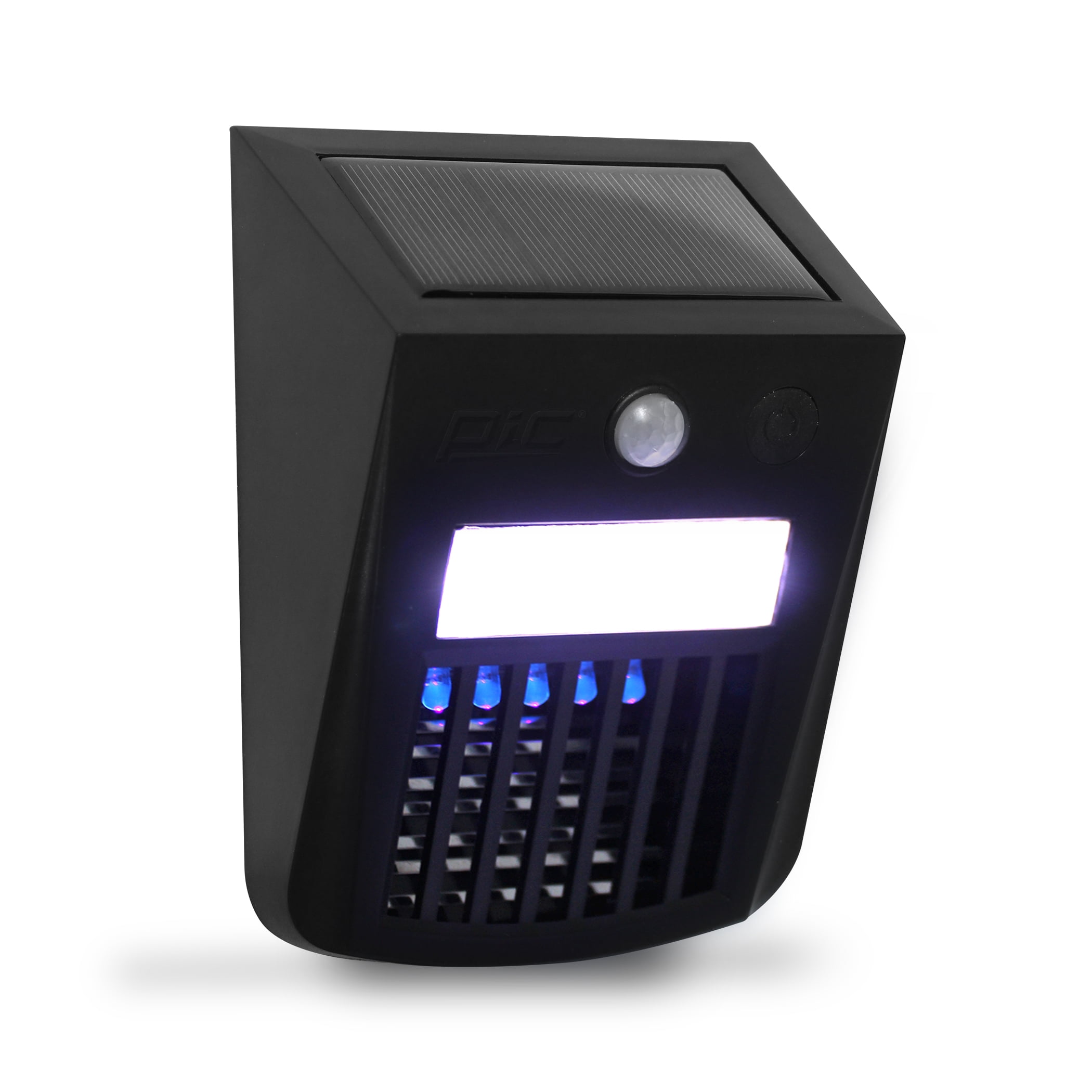 PIC Outdoor Solar Powered Motion LED and Bug & Flying Insects Zapper ...