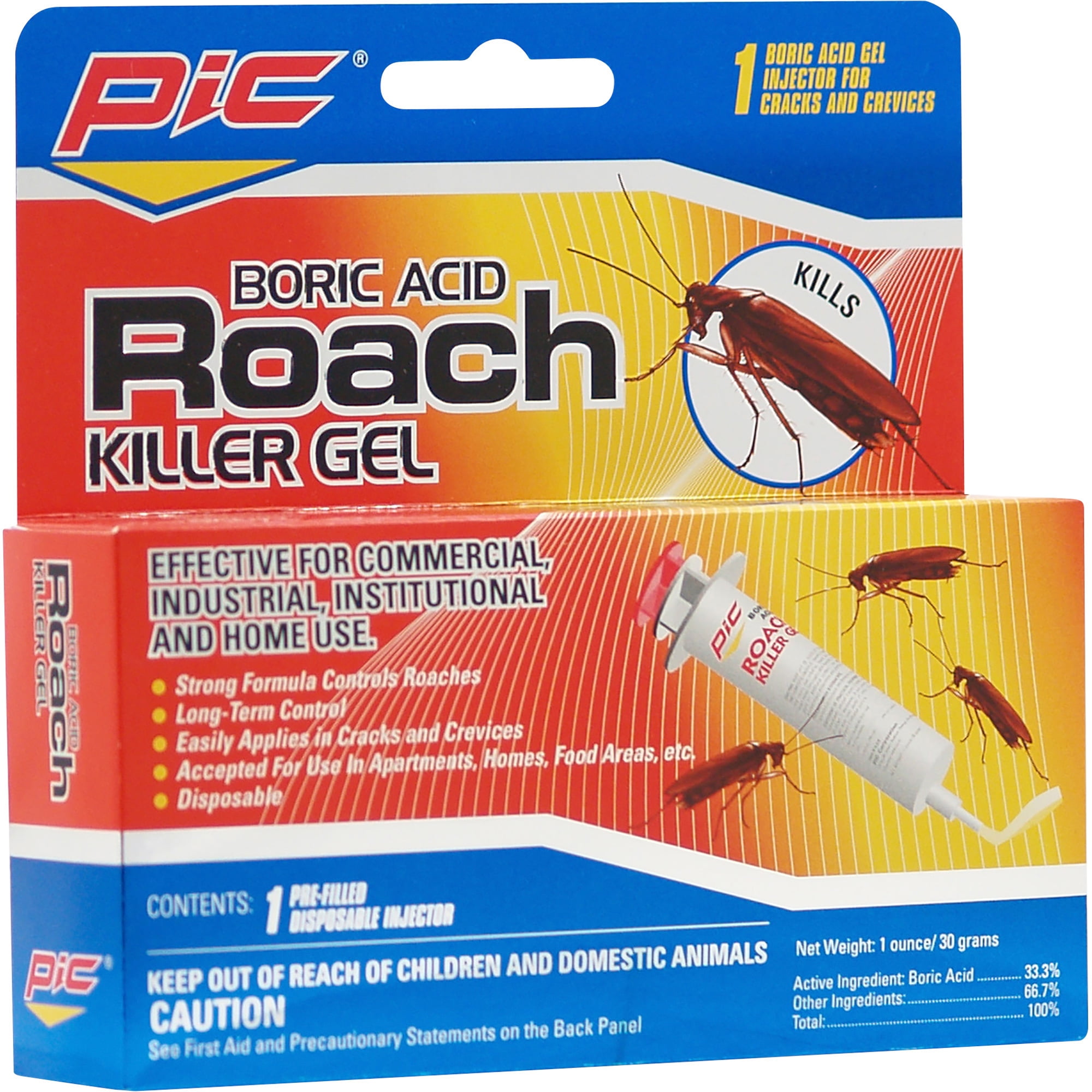 PIC Roach Control Gel, 30 gm Syringe, Model# GEL-1 - Walmart.com