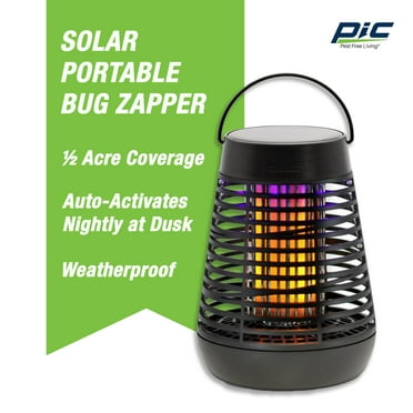 Pic Solar Insect Killer Torch with LED Flame Effect, Black Torch ...