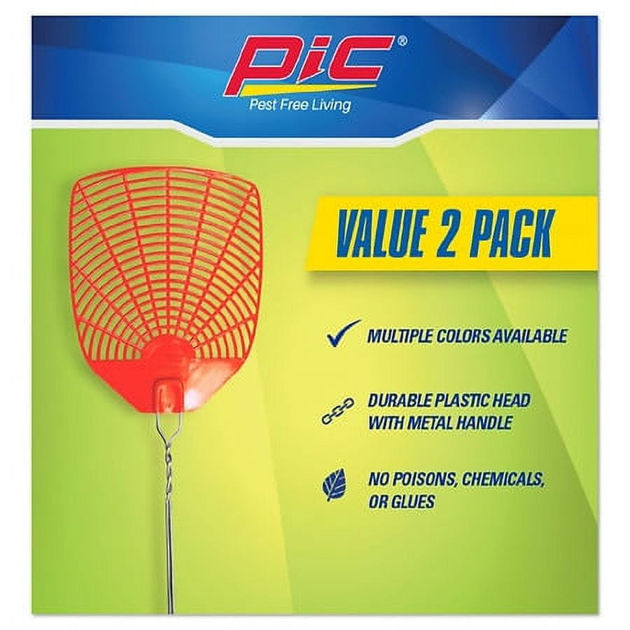 PIC Wire Metal Handle Fly Swatters (Colors May Vary) - 16 ct - Walmart.com