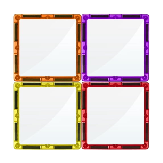 PicassoTiles 12 PC Mirror Magnetic Building Blocks Learning Set for ...