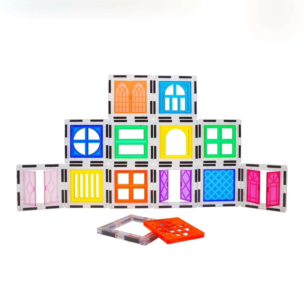 PicassoTiles 30 PC Magnetic Building Blocks Toy Set with Window and ...