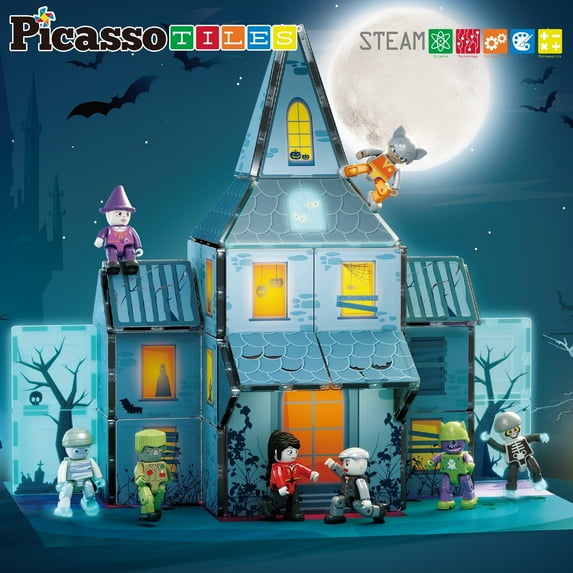 PICASSO-TILES Magnetic Tiles, Haunted Horror House Theme, Construction ...