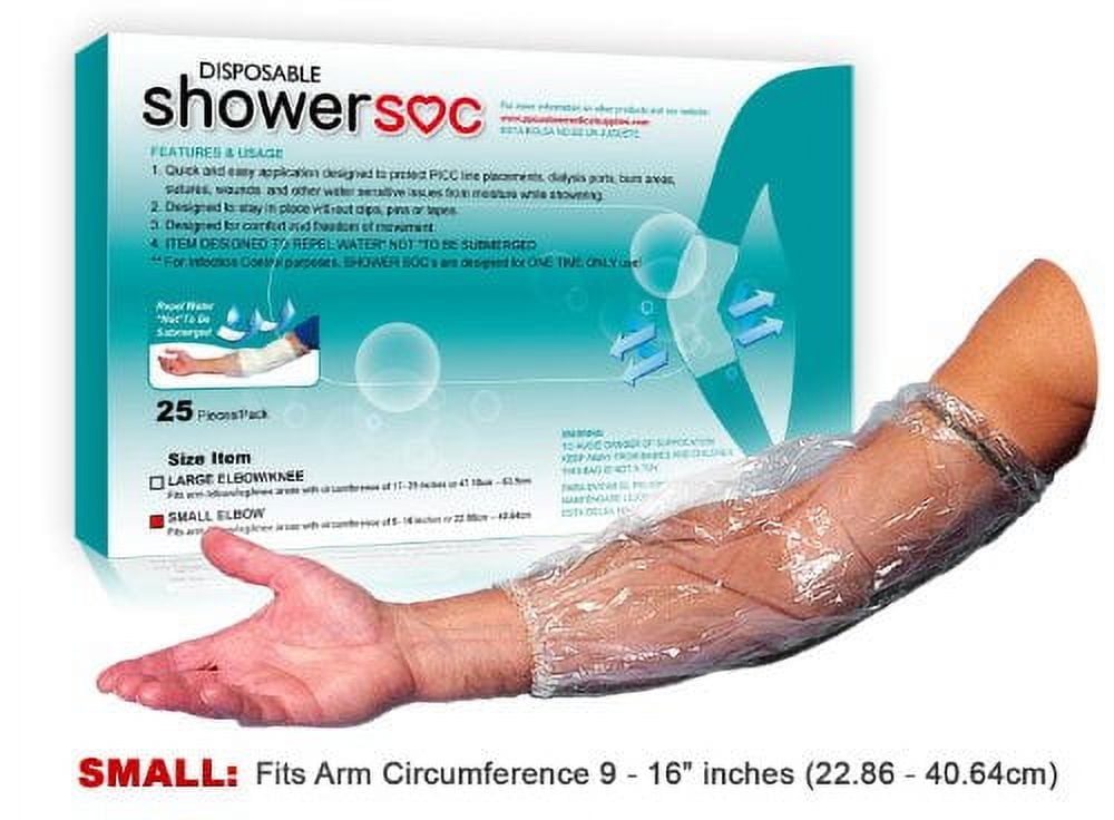 "PICC LINE COVER - Waterproof, Small, Disposable, Fits 9-16"", Tattoo ...