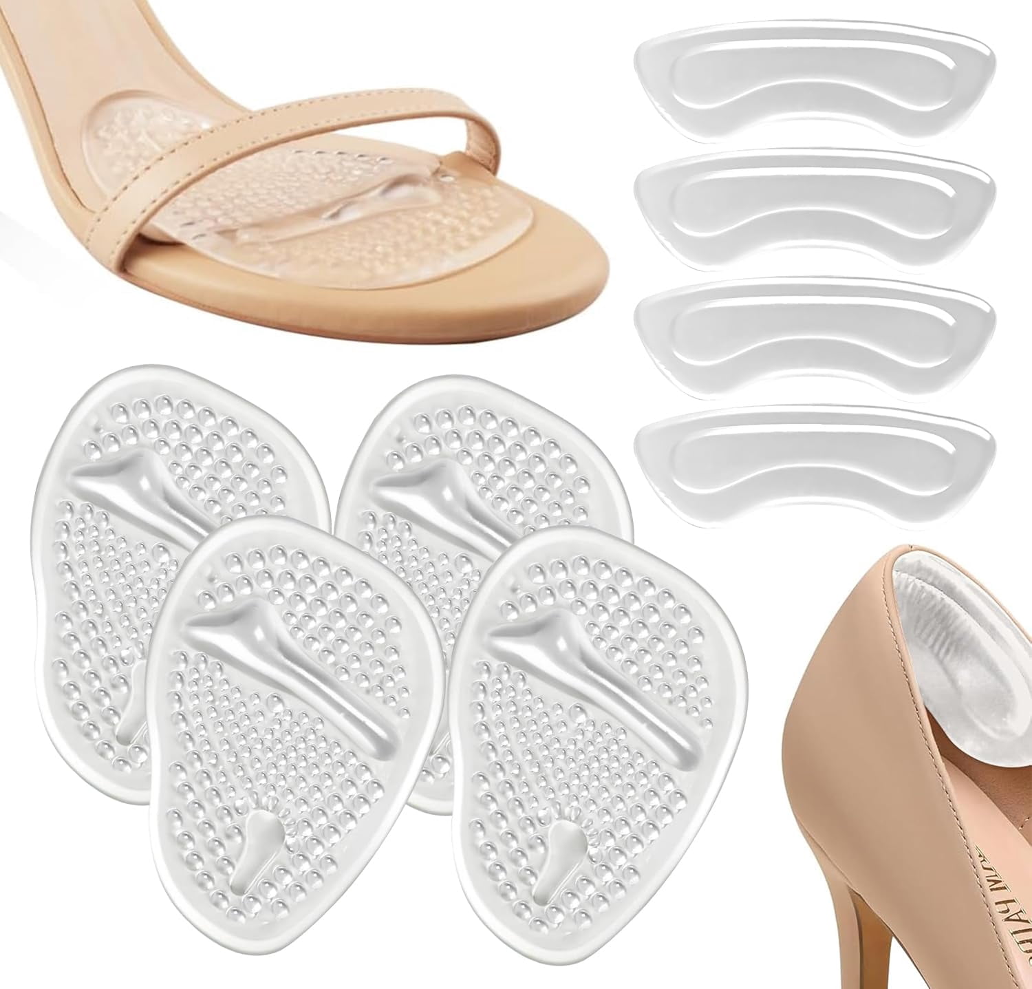PICIBI Heel Pads for Shoes, Metatarsal Pads Women, Ball of Foot ...