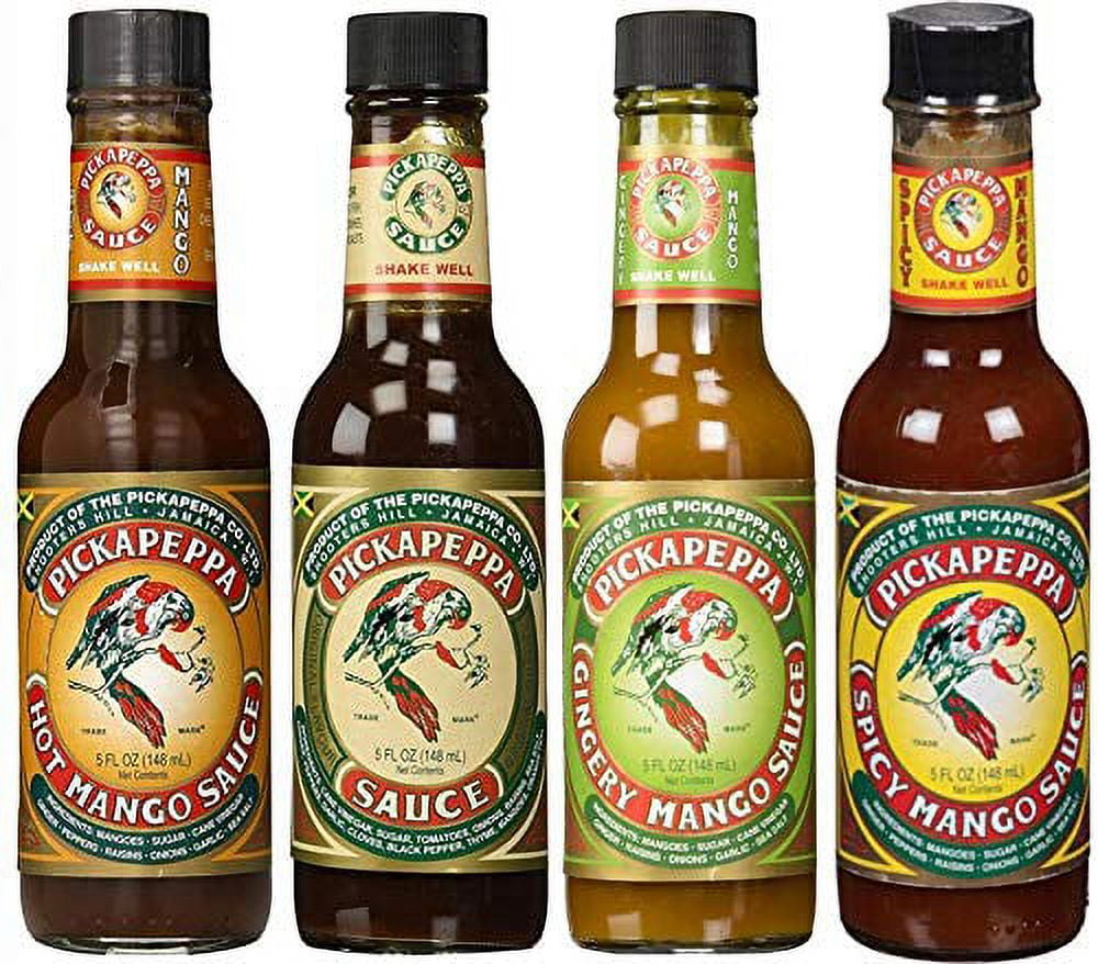 PICKAPEPPA SAUCES VARIETY 4PK ( BROWN - HOT MANGO SAUCE - SPICY MANGO ...