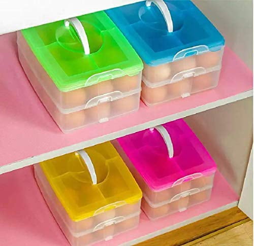 PICKVILL 24 Grid Plastic Egg Tray Box Holder Basket Stand Organizer ...