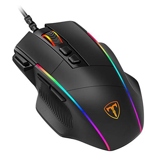 PICTEK Wired Gaming Mouse, 8 Buttons, 5-Level DPI, 7 RGB Modes, for PC ...